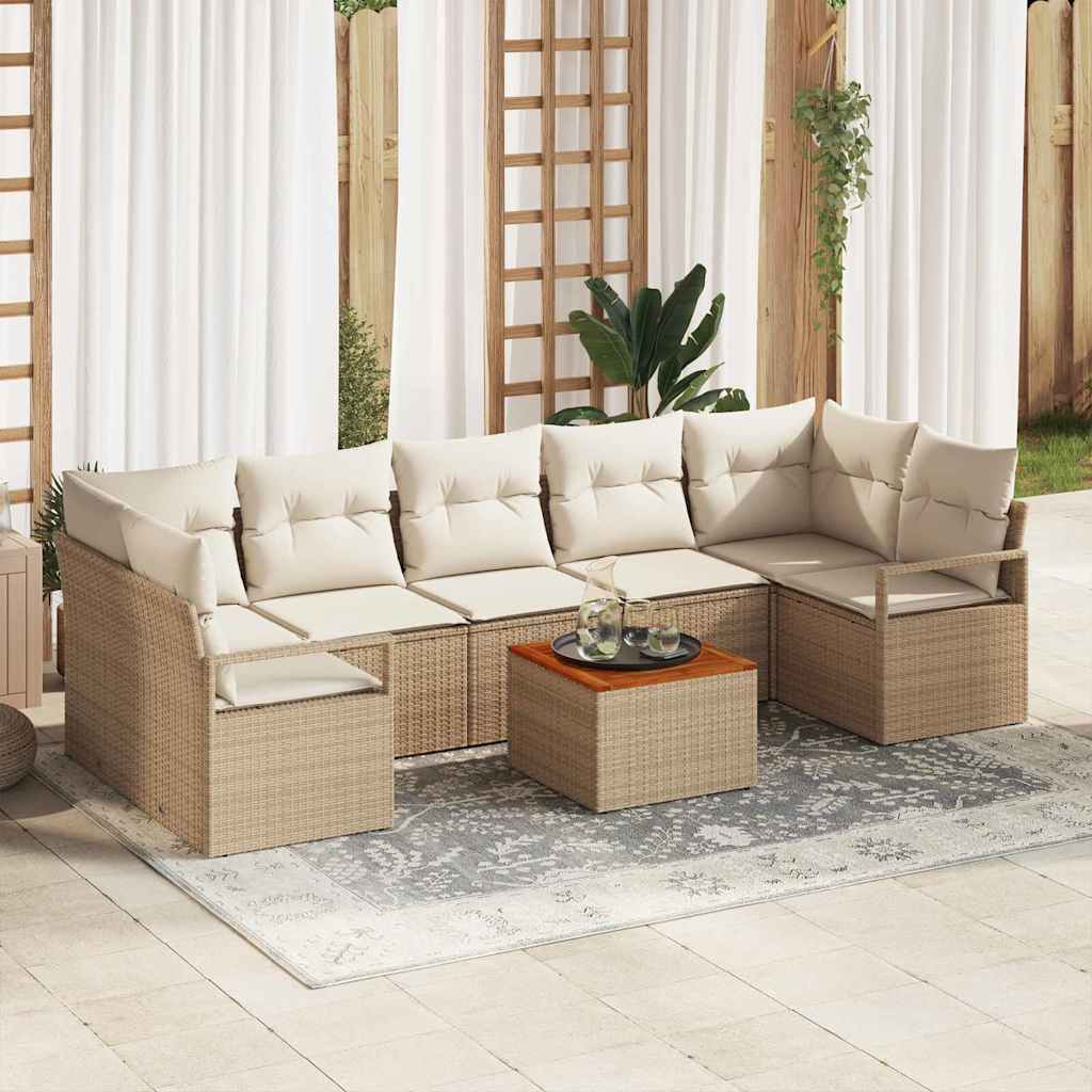 Conjunto de sofá de jardín 8 pcs Beige y | Leroy Merlin
