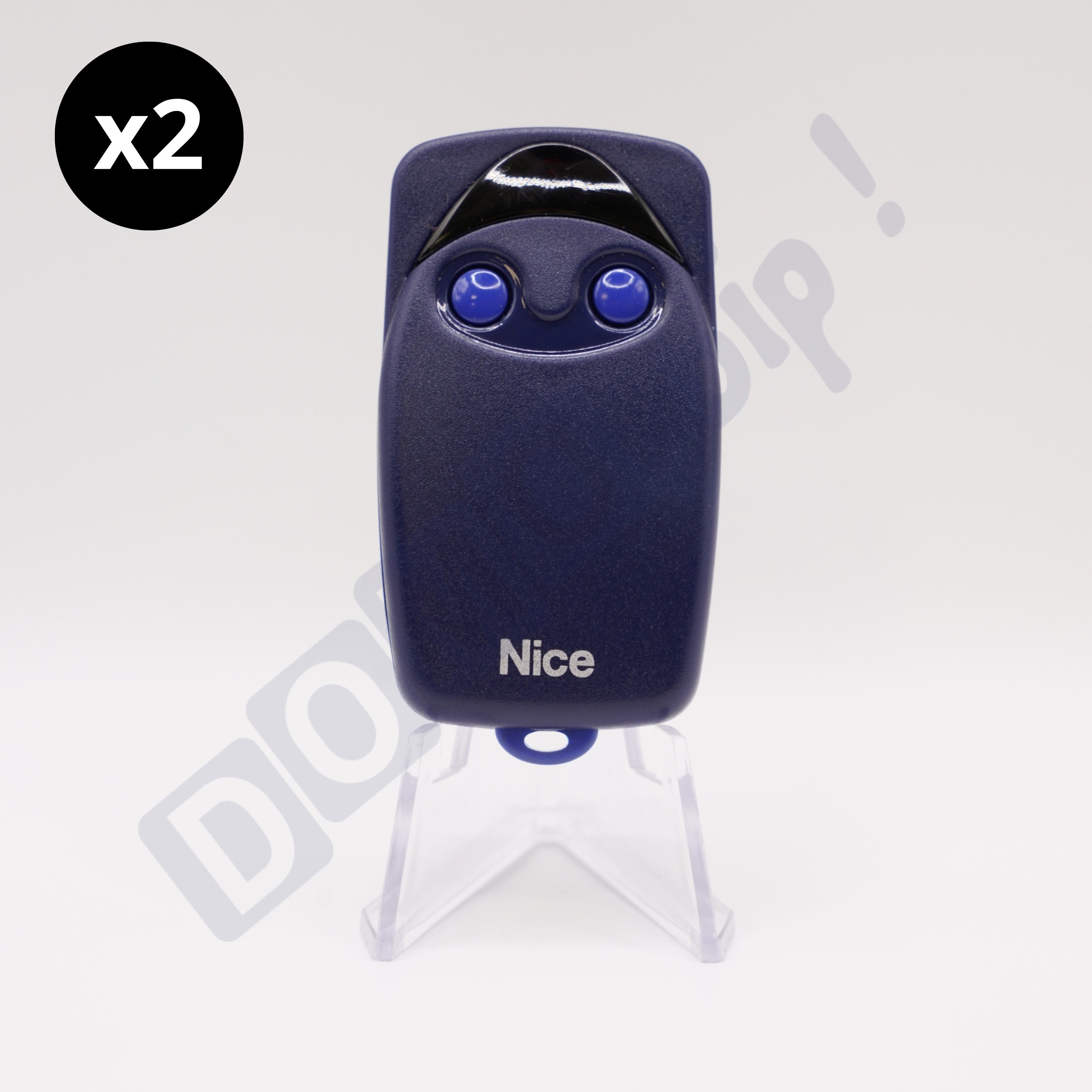Lot de 2 télécommandes NICE FLO2 - 2 canaux 433,92 MHz + 1 porte-clés ...