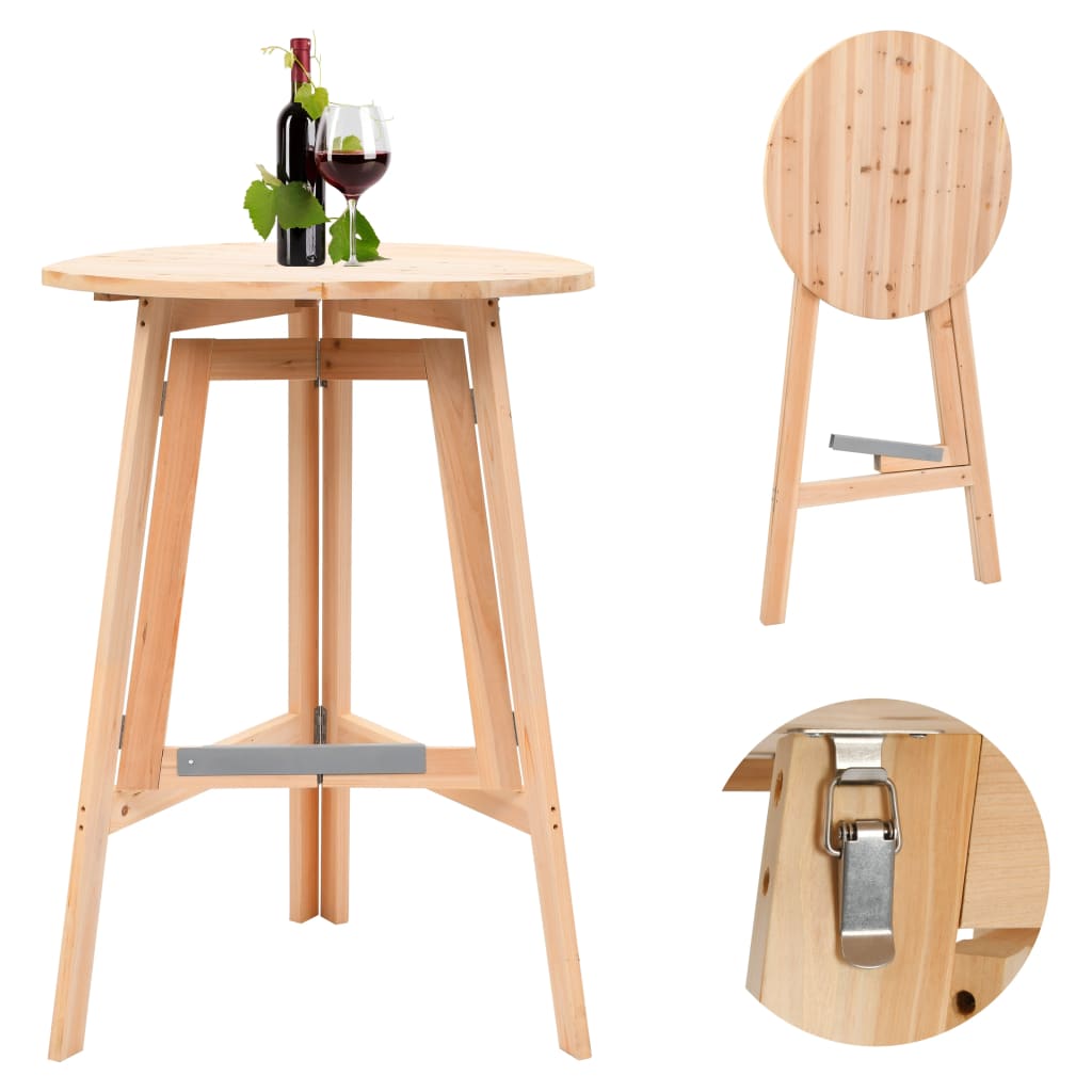 Maison Exclusive - Table de bar pliable 78 cm Bois de sapin | Leroy Merlin