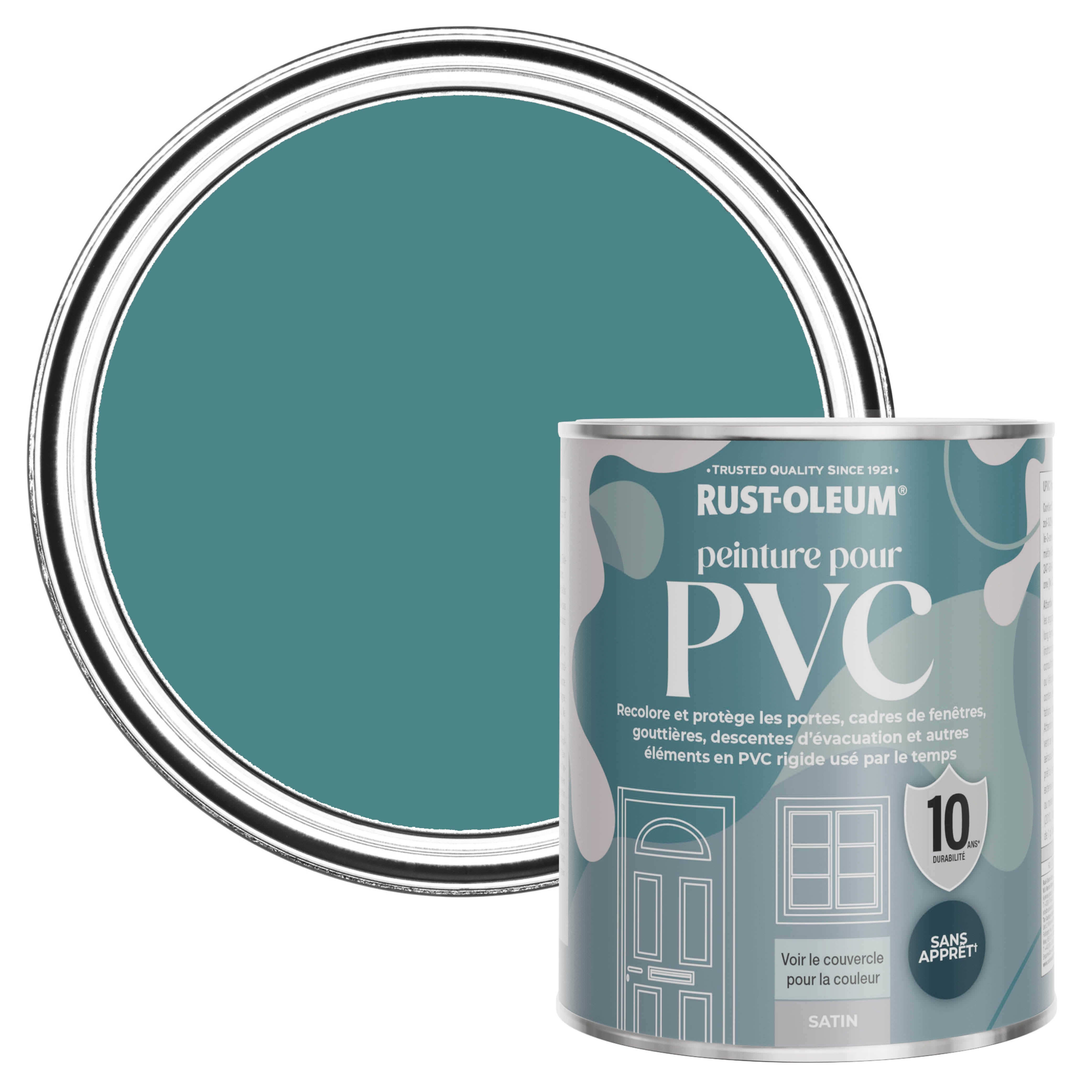 Rust-Oleum Peinture pour PVC, Finition Satinée - Plume de Paon 750ml ...