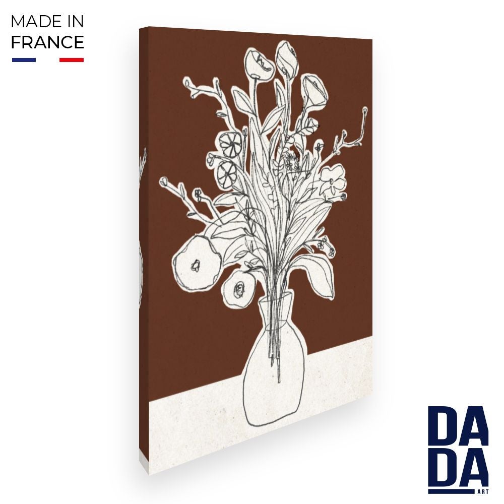 Toile Vase floral / 75x112cm / Fabriqué en France / DADA ART | Leroy Merlin