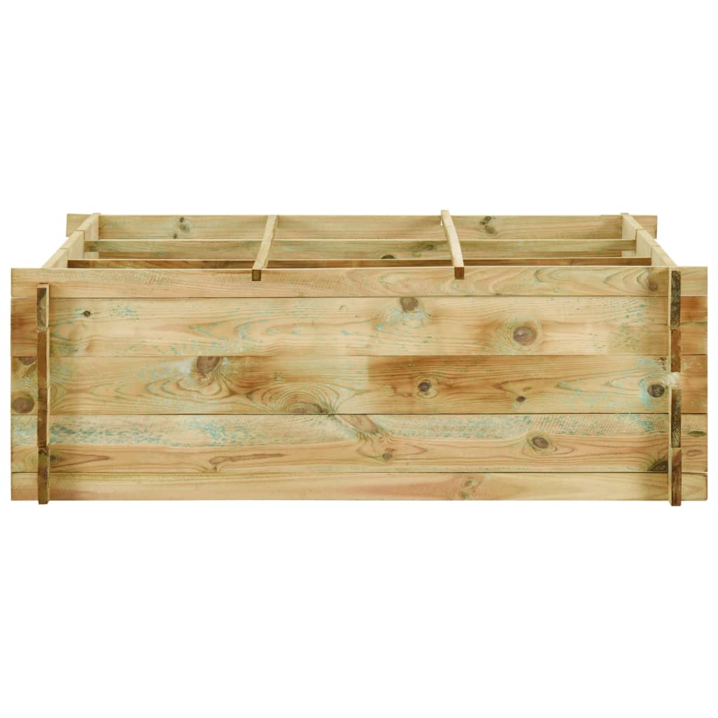 Jardinière potagère en bois de pin imprégné 120x120x40 cm - COMFORTXL ...