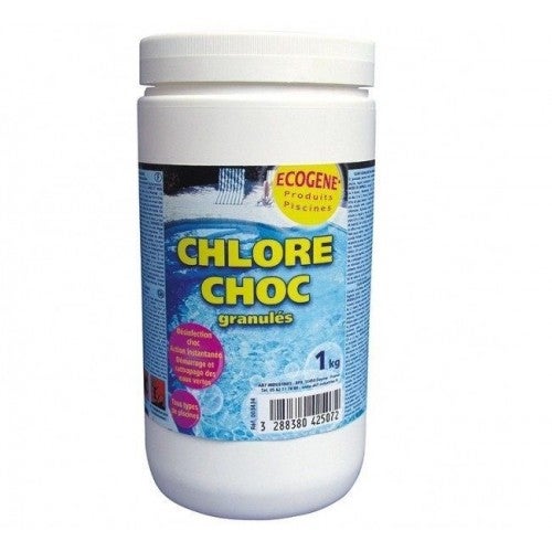 Chlore choc en granulés 1Kg pour la désinfection de piscine et contre ...