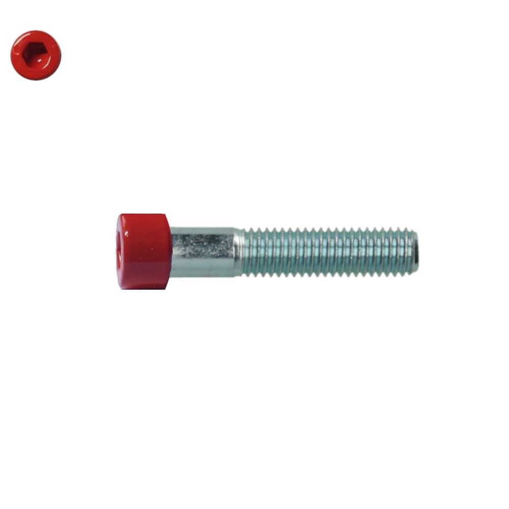 Vis à métaux Rouge M8x60 mm tête cylindrique 6 pans creux acier zingué ...