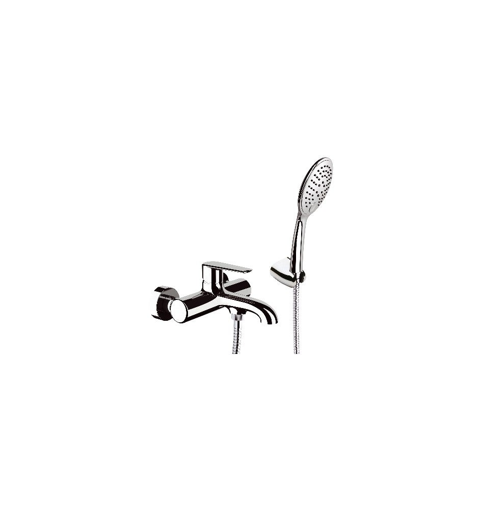 Grifo monomando de baño con accesorios Linea Armonia cromado | Leroy Merlin