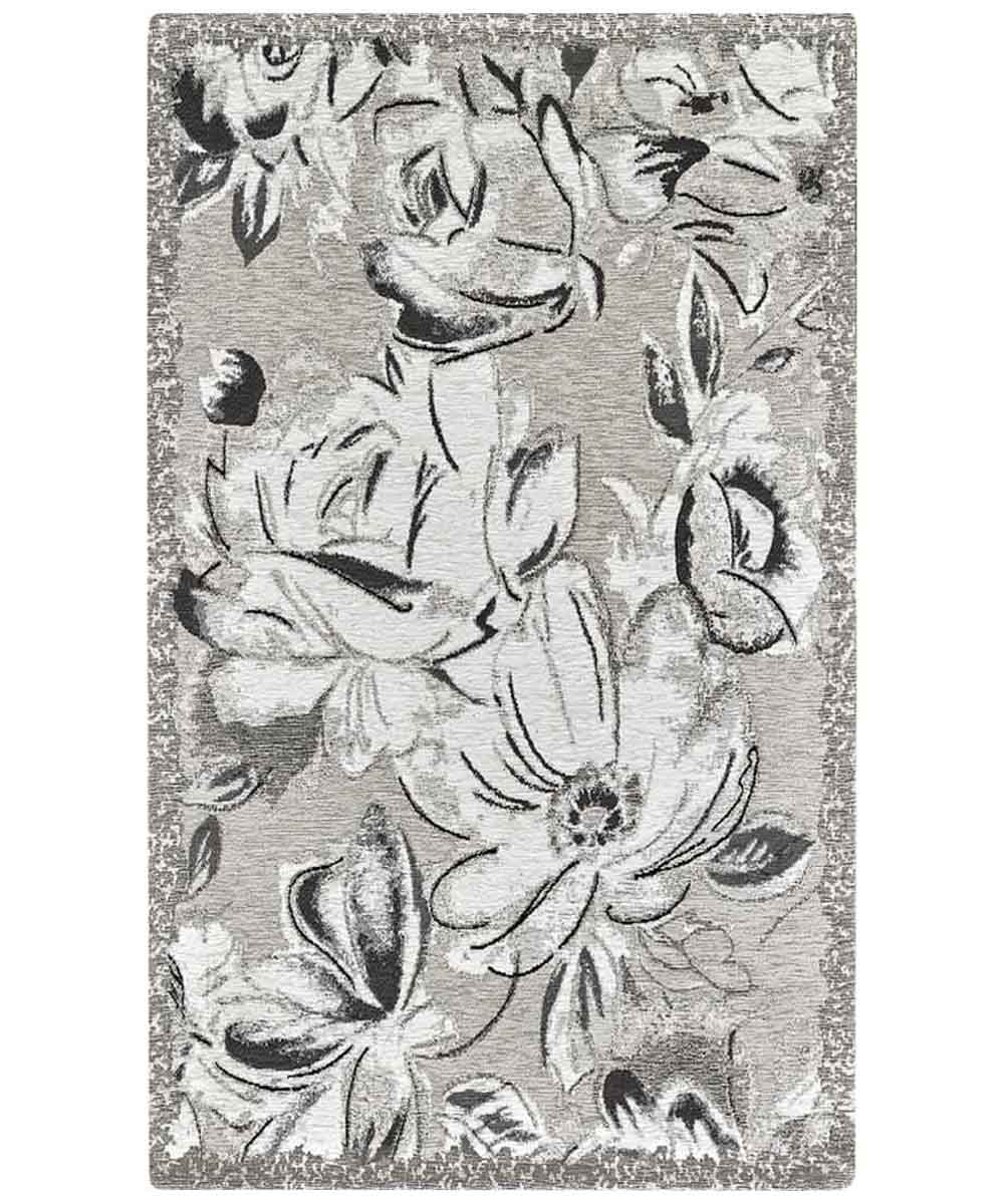Tapis antidérapant en velours argenté ASTER 140 x 200 cm ...