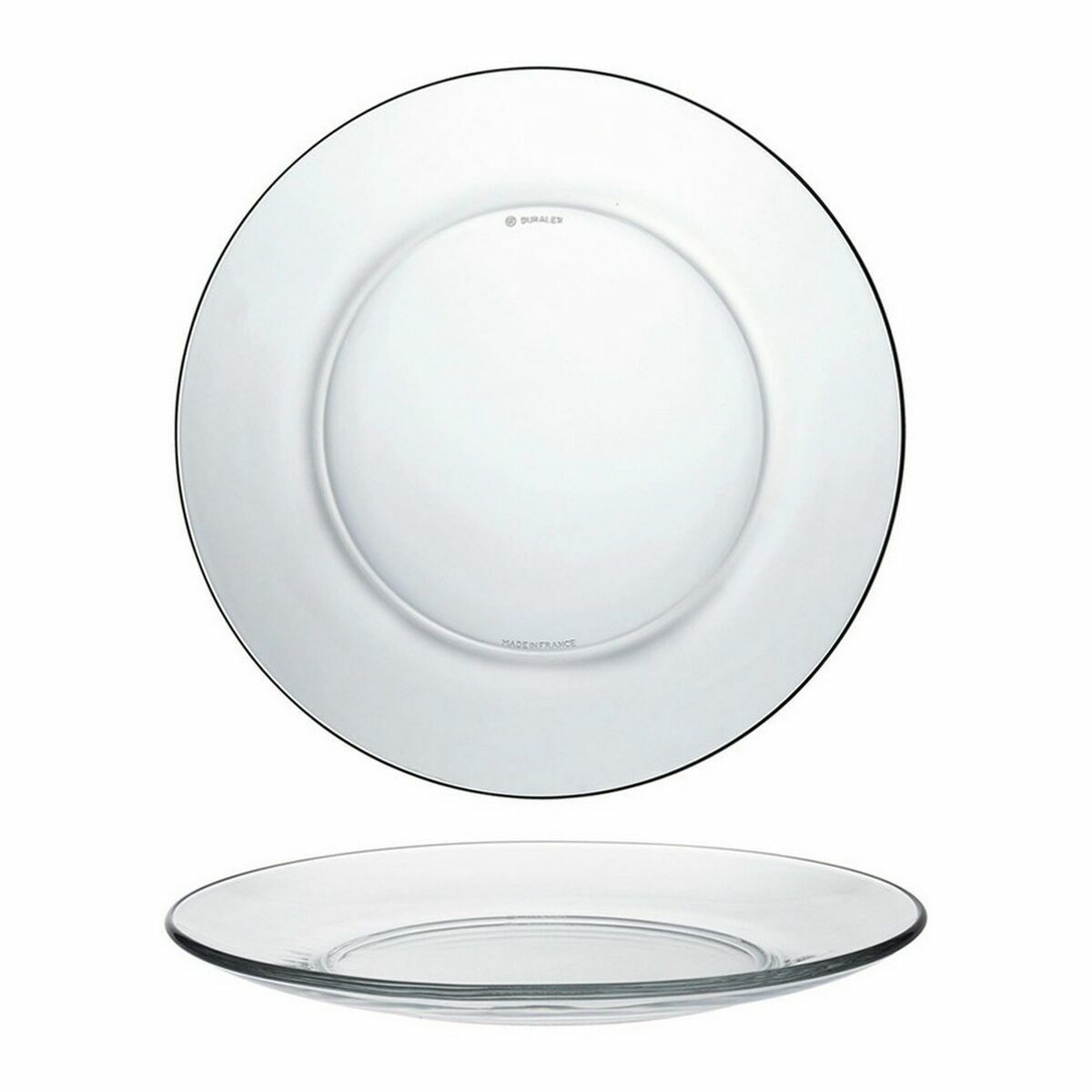 Plato Llano Duralex Lys Cristal Transparente Ø 23,5 x 23,5 x 2,2 cm ...