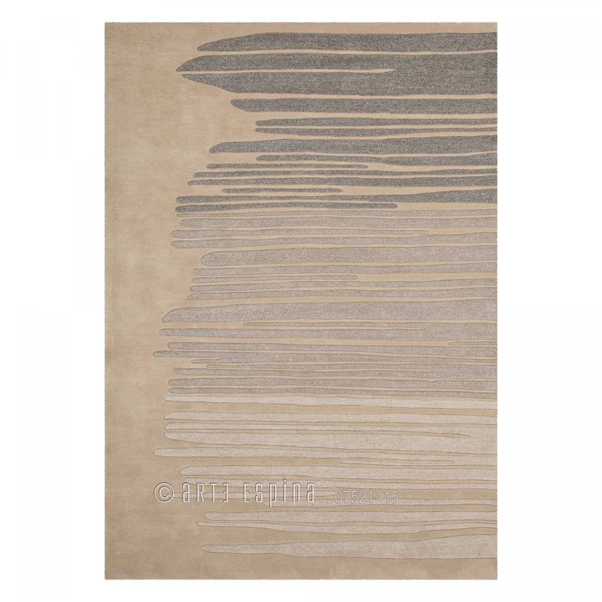 Alfombra de dormitorio hecha a mano 70x140 de acrílico beige ...