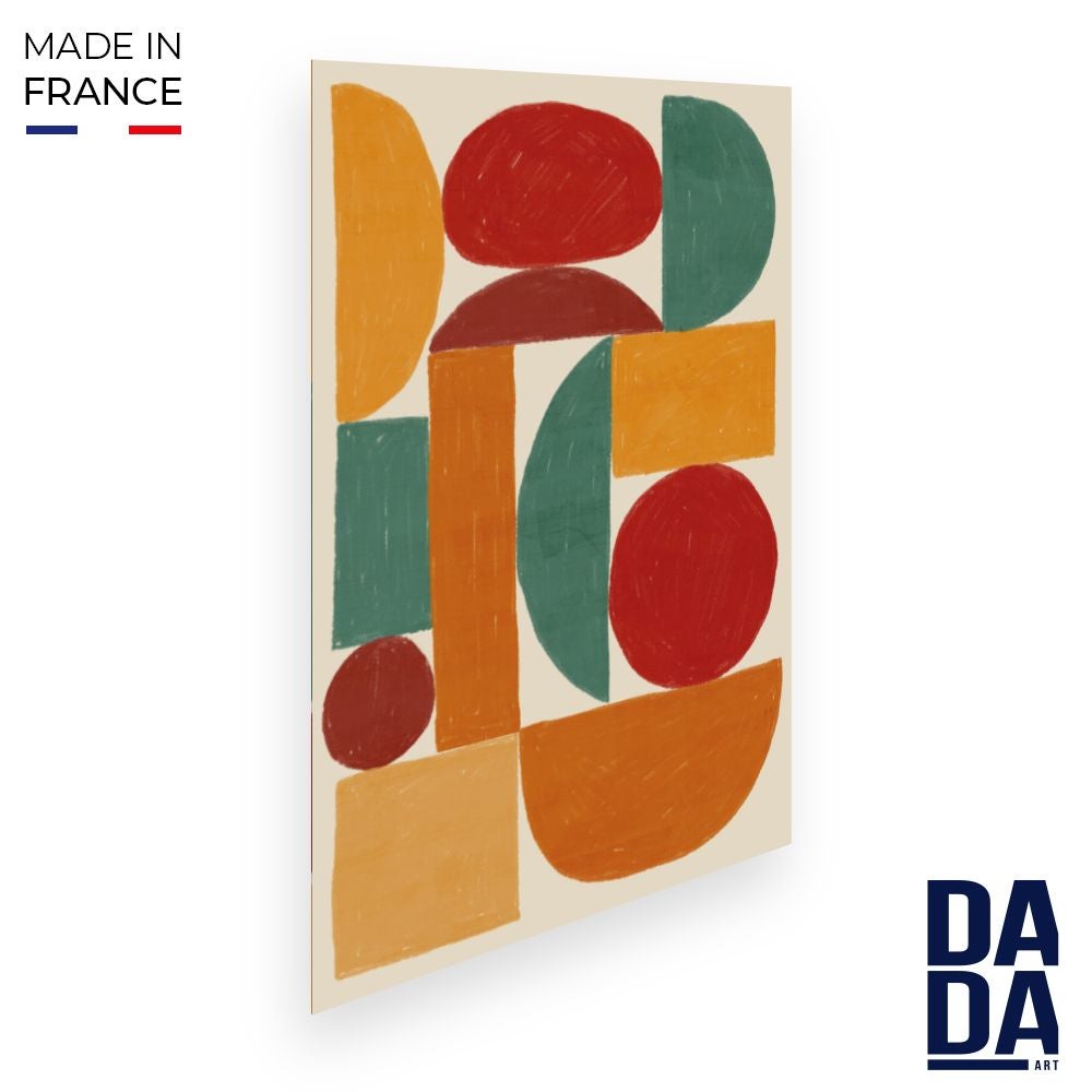 Affiche Formes géométriques vibrantes / 50x70cm / Fabriqué en France ...