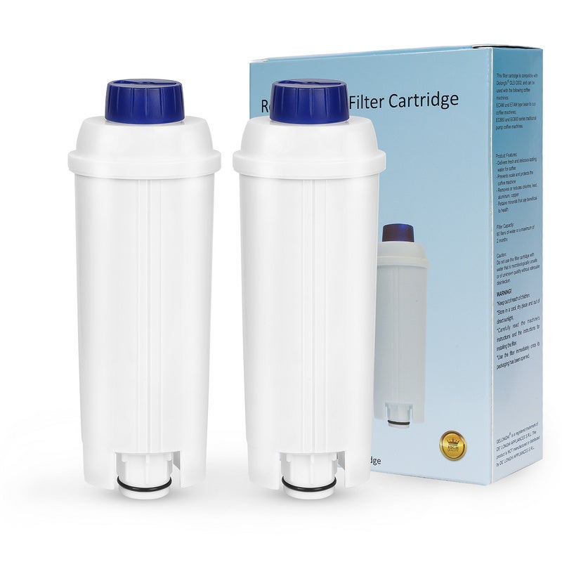 2x Filtro de agua para Delonghi compatible para DLSC002 EC800 ECAM ETAM ...