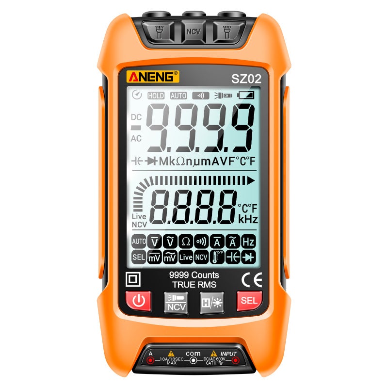 Multimètre numérique haute définition grand écran SZ02 999 ...