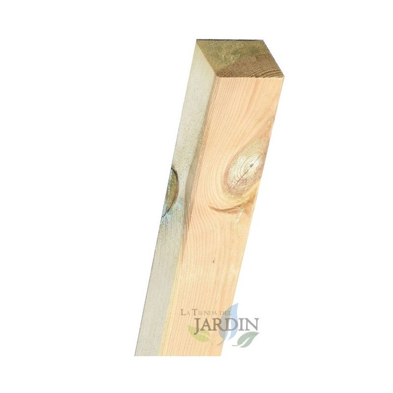 Poste de Madera cuadrado 300x7x7 cm | Tutor sin Punta de madera de pino ...
