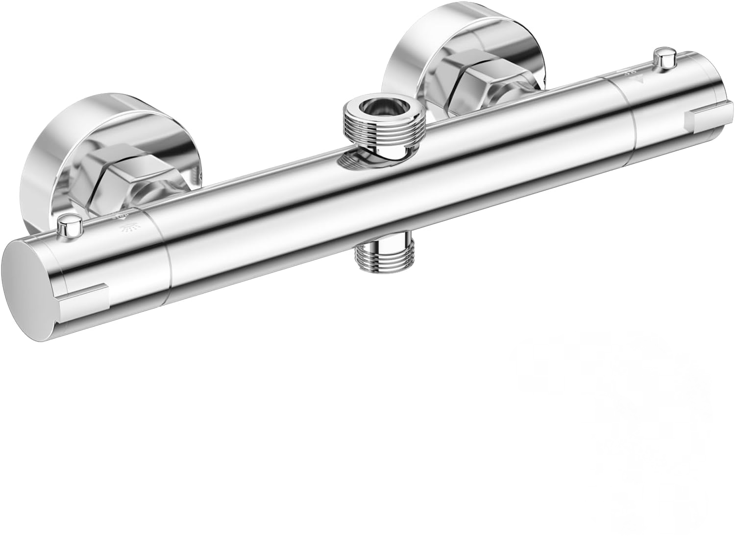 Mitigeur douche thermostatique anti‑brûlure – Double sortie G3/4" + G1 ...