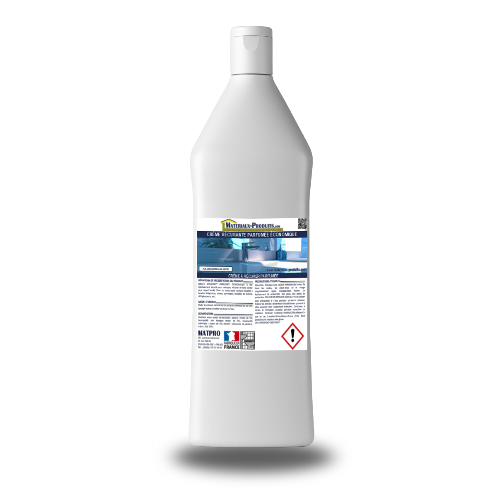 Crème à récurer parfumée économique Flacon de 1 L Huiles essentielles ...