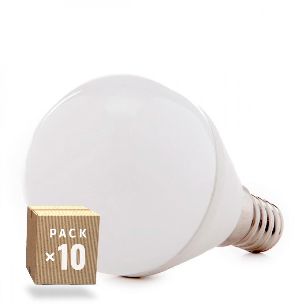 Pack 10 LÁMPARAS LEDs 2835SMD E14 5W 410Lm 40.000H | Leroy Merlin