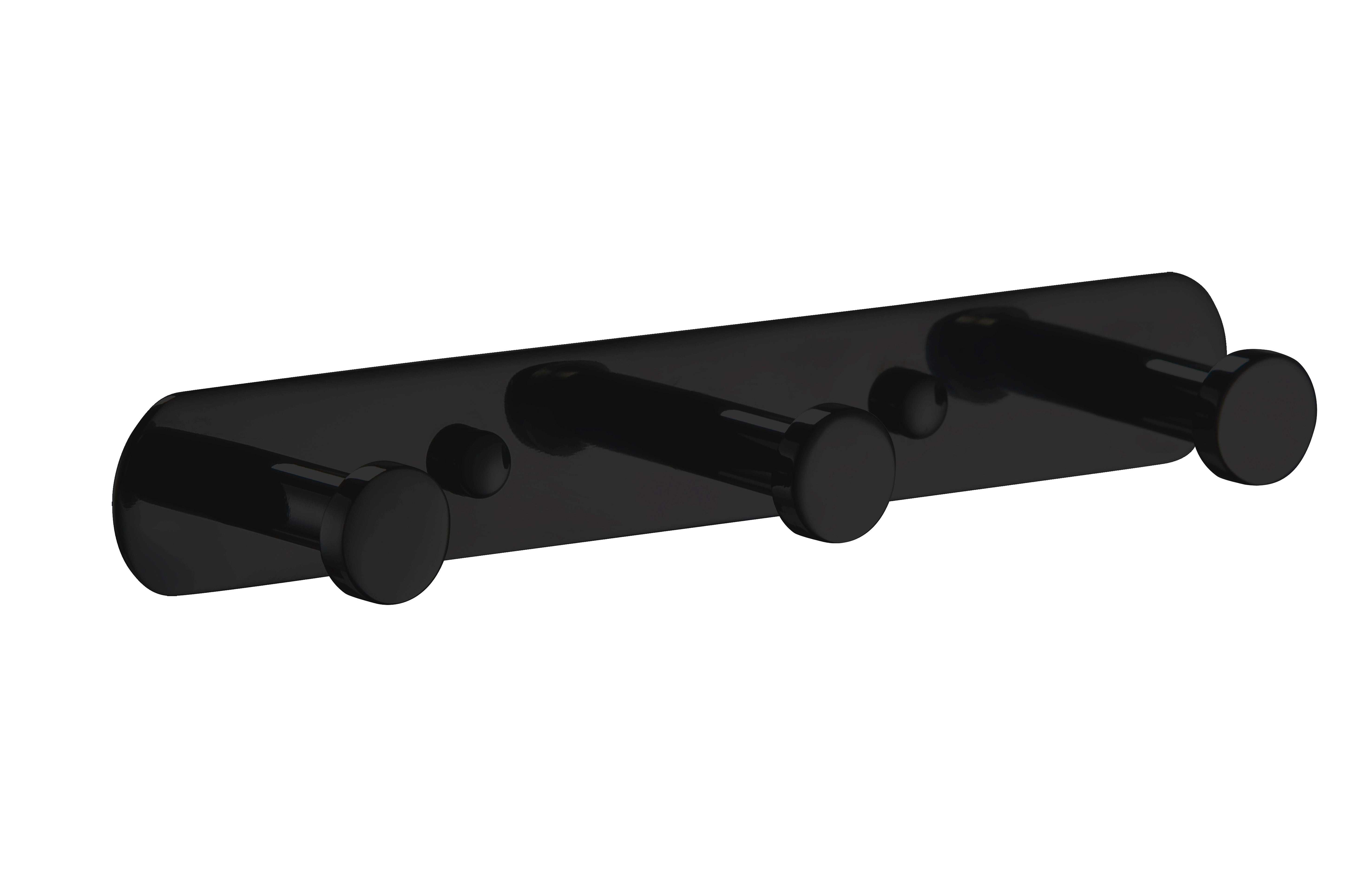 MANILLONS TORRENT 6544081 ECO Percha Triple Negro Mate | Leroy Merlin