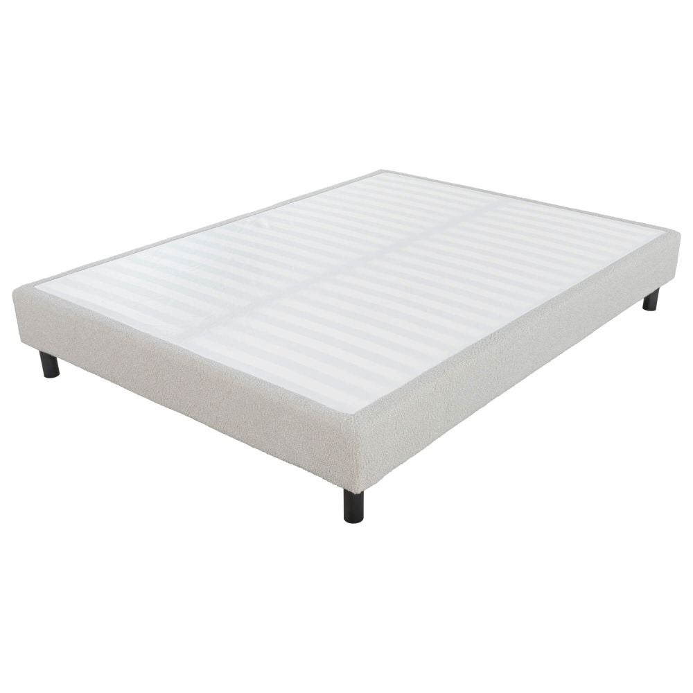Sommier déco en Kit + pieds 140x190 - Newkit 40 lattes bois - Tissu ...