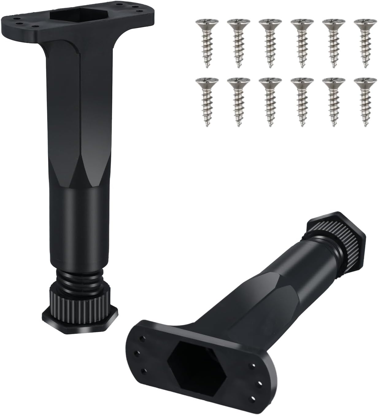 2 Pieds de Support Réglables 20-37 cm, Pieds Robustes pour Lit, Armoire ...