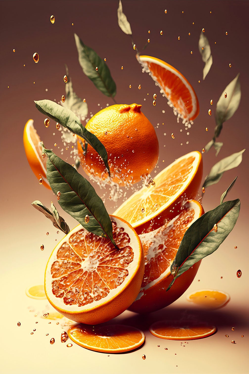Tableau fruits oranges fraiches - 40x60cm | Leroy Merlin