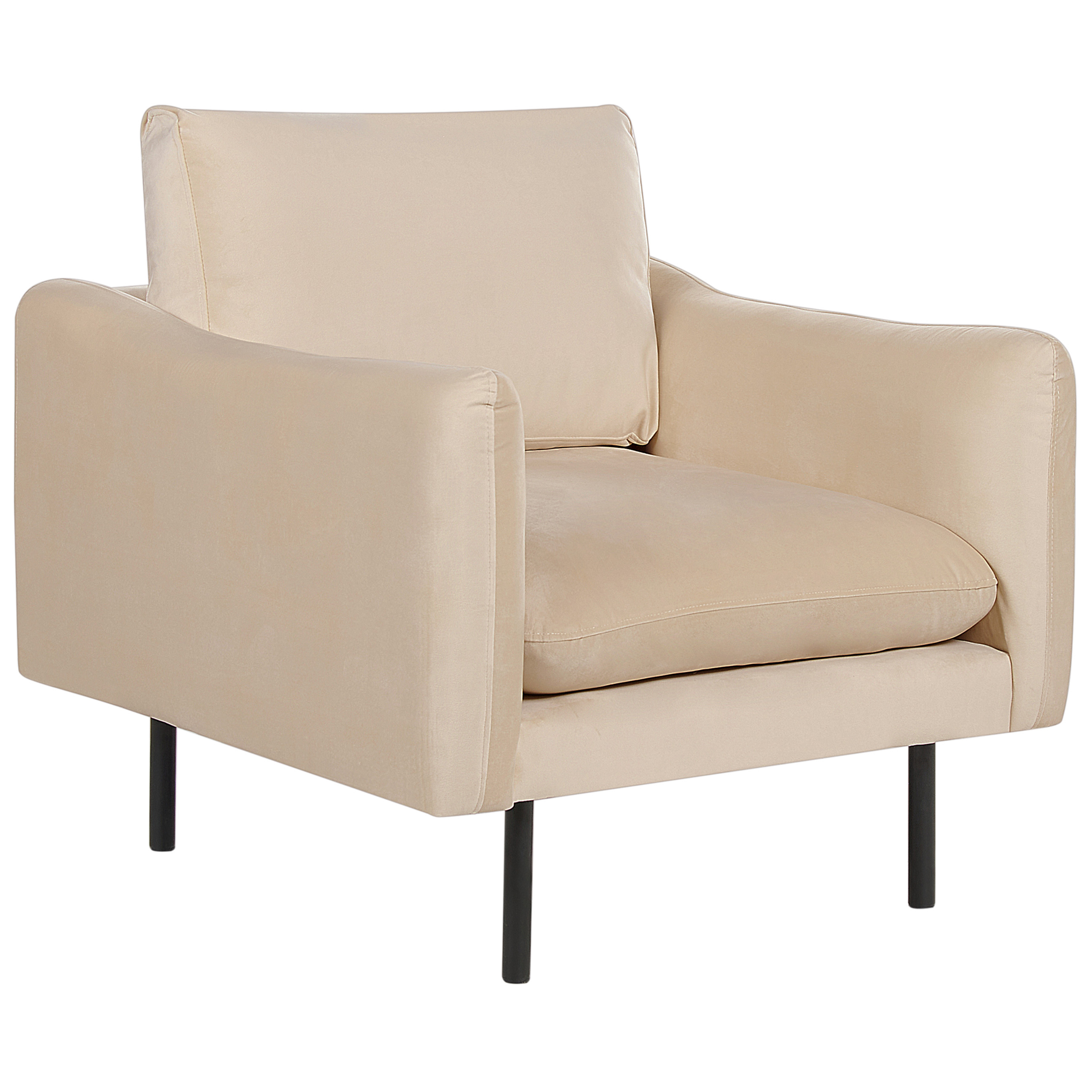 Fauteuil VINTERBRO Velours Beige | Leroy Merlin