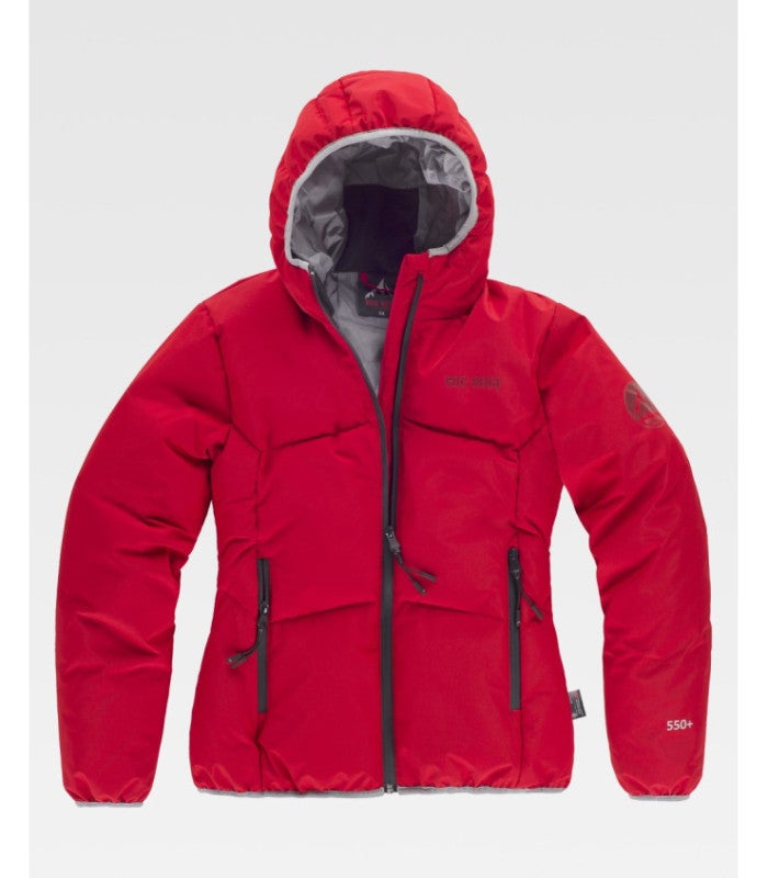 Parka acolchada GÏLLD de mujer, con capucha y finas costuras ...