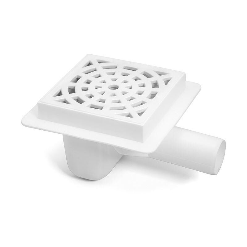 Siphon de sol blanc 150 x 150 mm, sortie 50 mm | Leroy Merlin