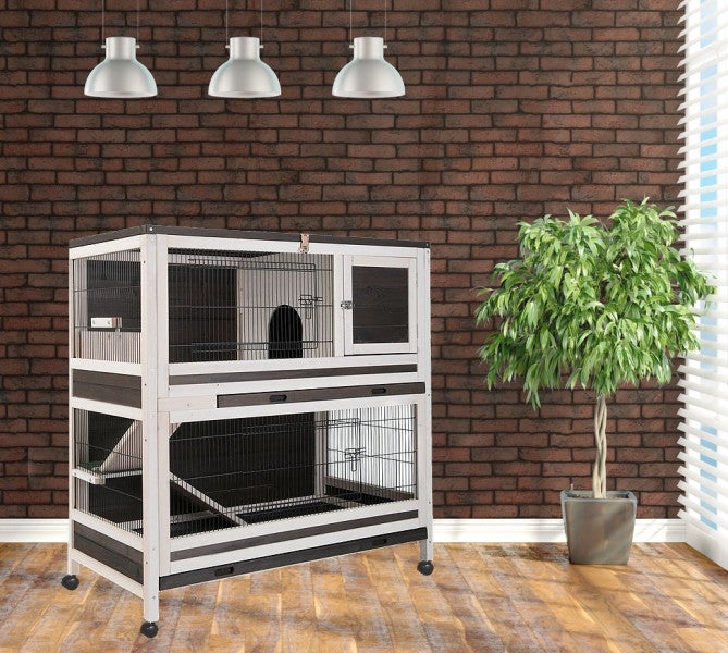 Cage clapier Hutchland d'Interieur ou d'extérieur avec Roues pour ...