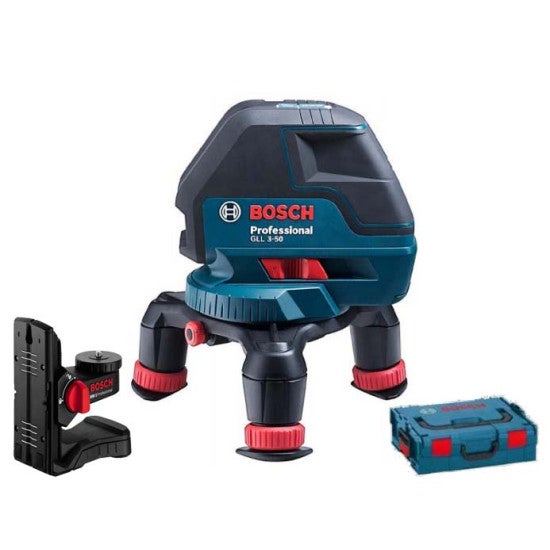 BOSCH GLL 3-50 Láser de Línea Cruzada + Soporte BM1 en L-Boxx ...