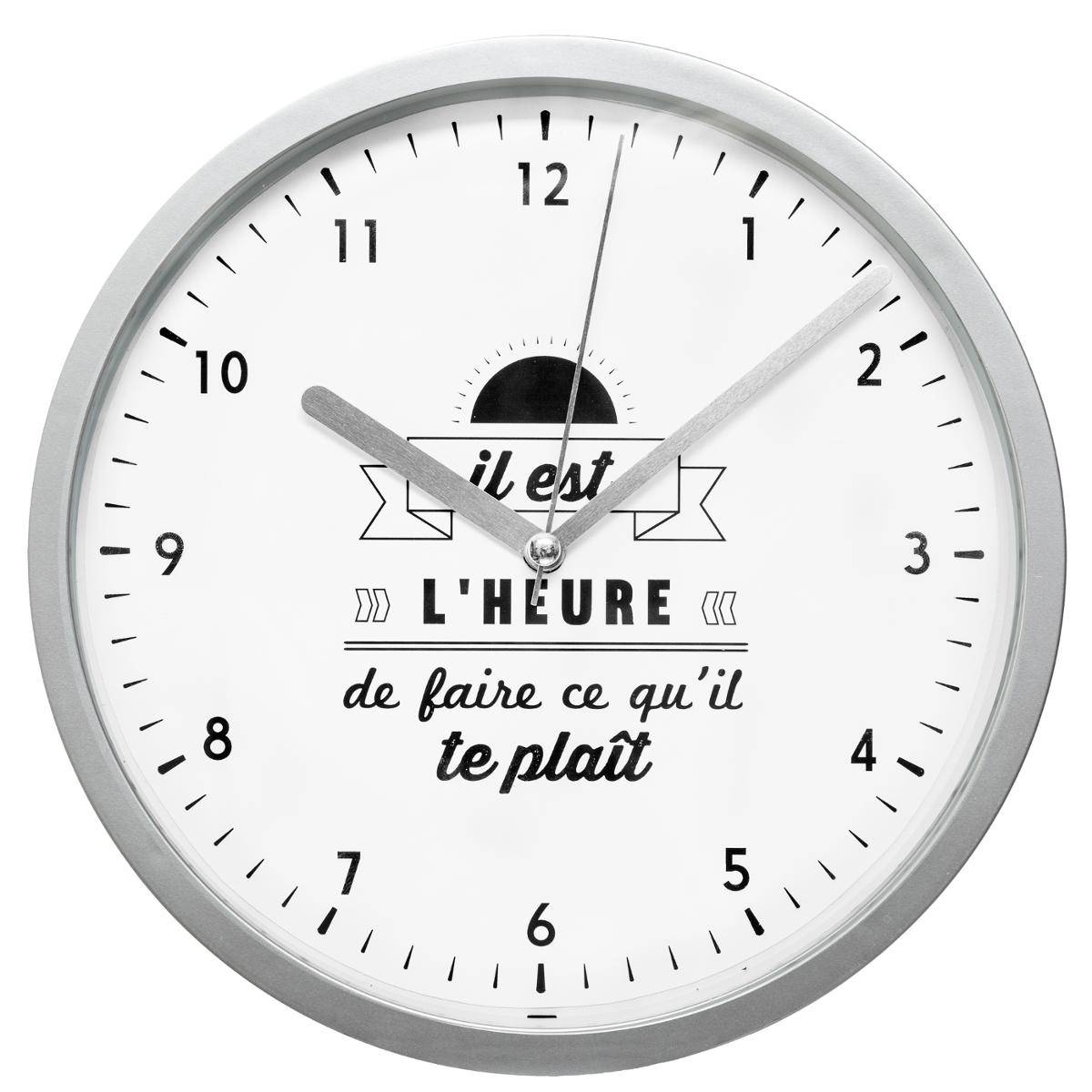 Pendule citation en plastique D22 - 4 - Atmosphera créateur d'intérieur ...