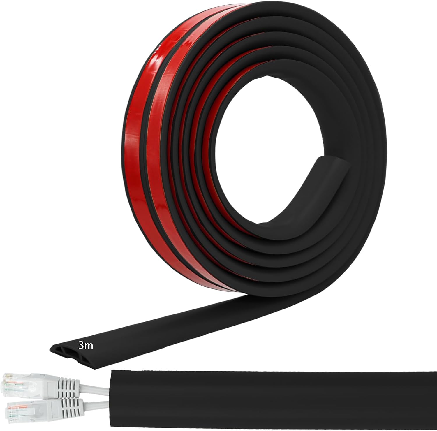 Passe Cable Sol Cache Fil Électrique Sol Auto-Adhésif 3M Petit Canal de ...