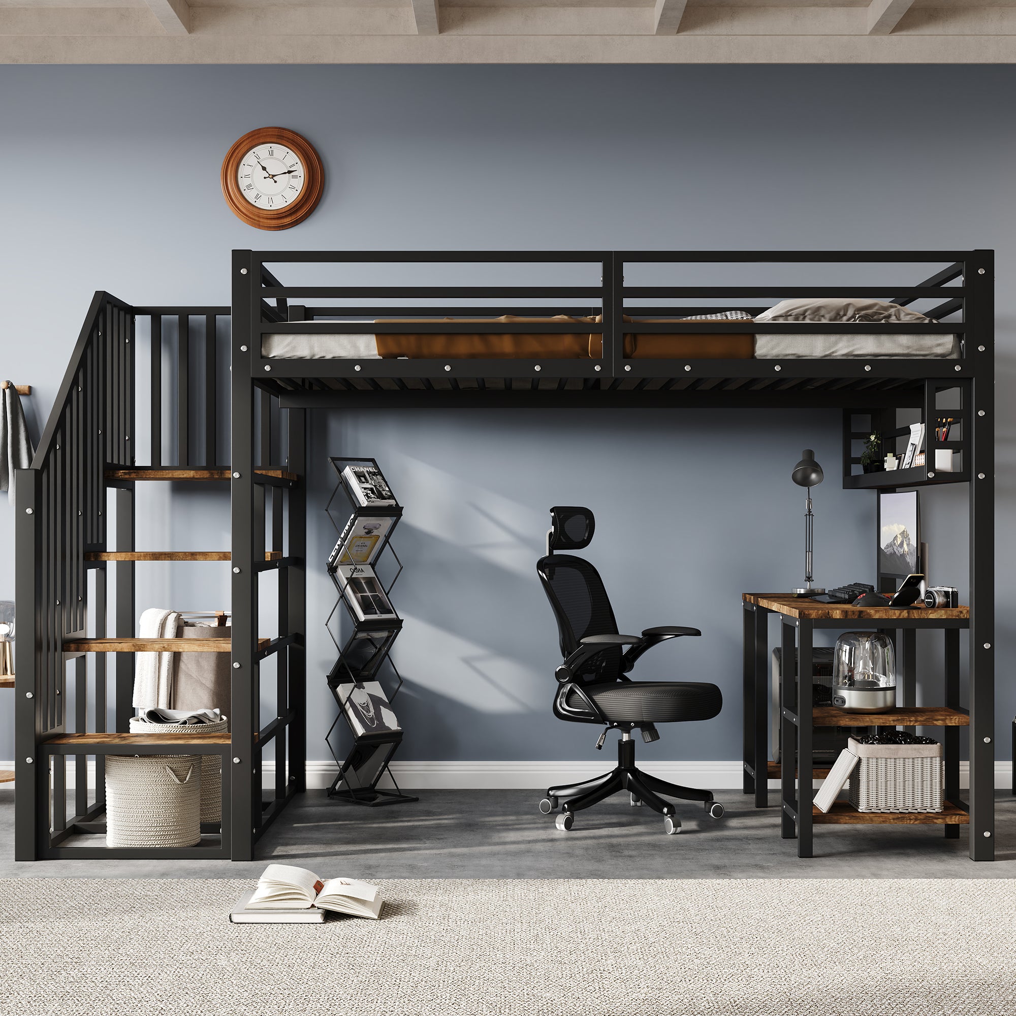 Lit Superpos Avec Bureau Intgr