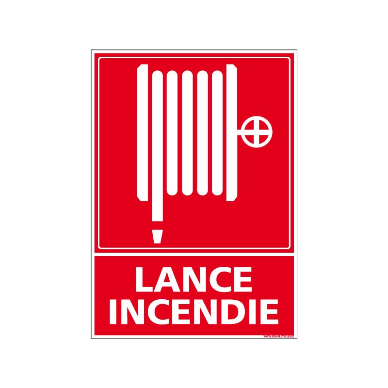 Panneau de Signalisation Incendie LANCE INCENDIE (A0222) 300 x 420 mm ...