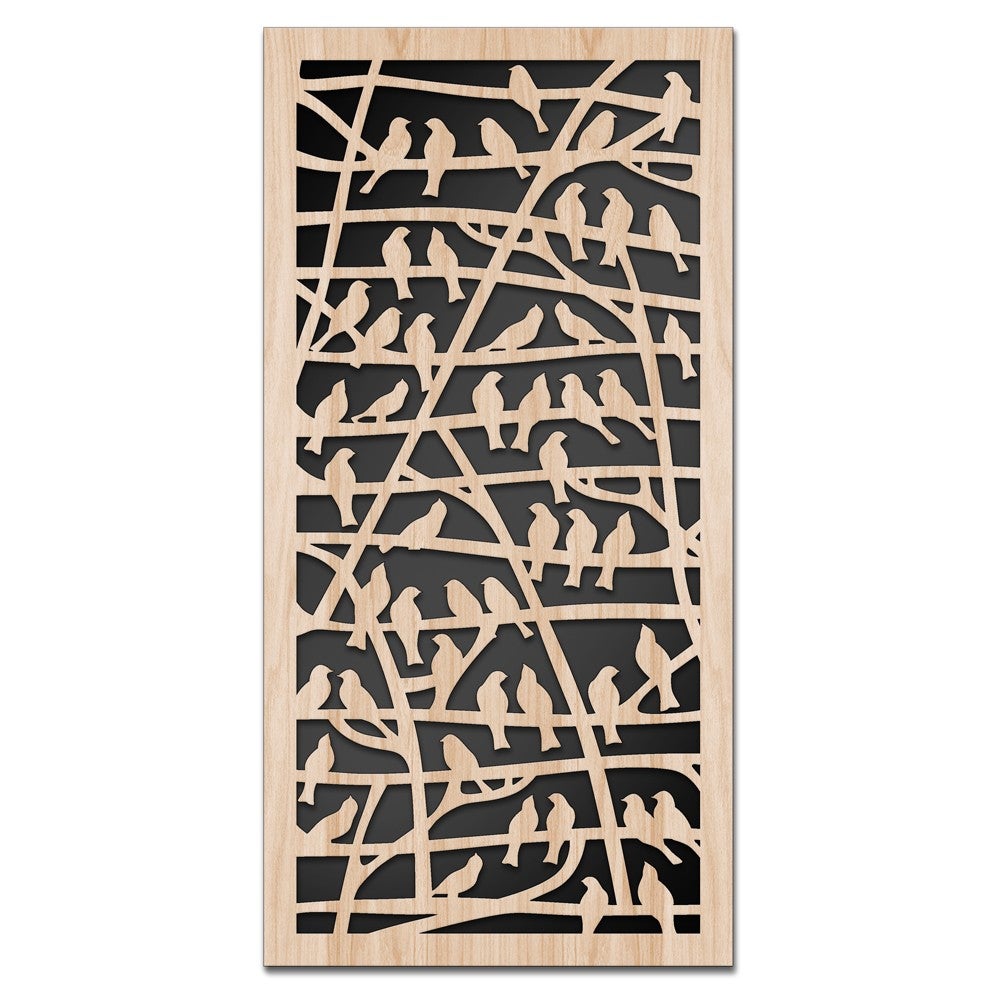 DES OISEAUX - Cadre Meuble LASERCUT Composite Bois Et PVC 50X100 CM ...