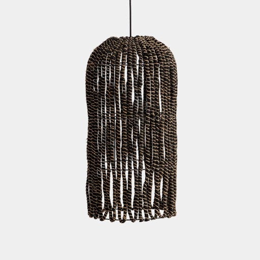 Suspension abaca recyclé noir Grand 28x 28 x 60 cm - Design Trip ...