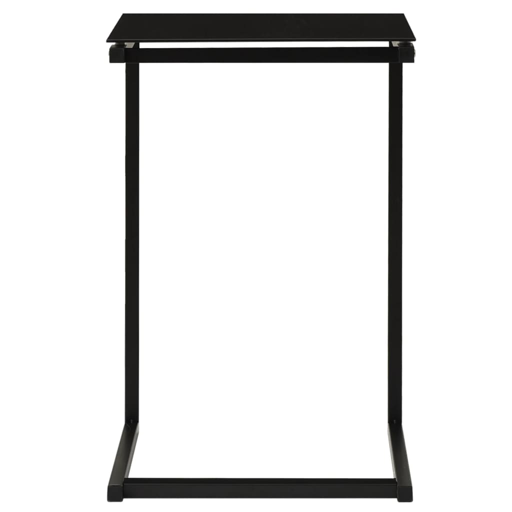 Table d'appoint en verre trempé noir 40x40x60 cm - COMFORTXL | Leroy Merlin