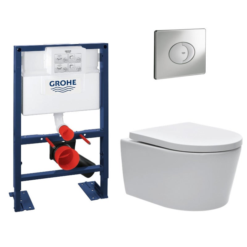 Grohe Pack WC Rapid SL 82cm autoportant + cuvette sans bride SAT ...
