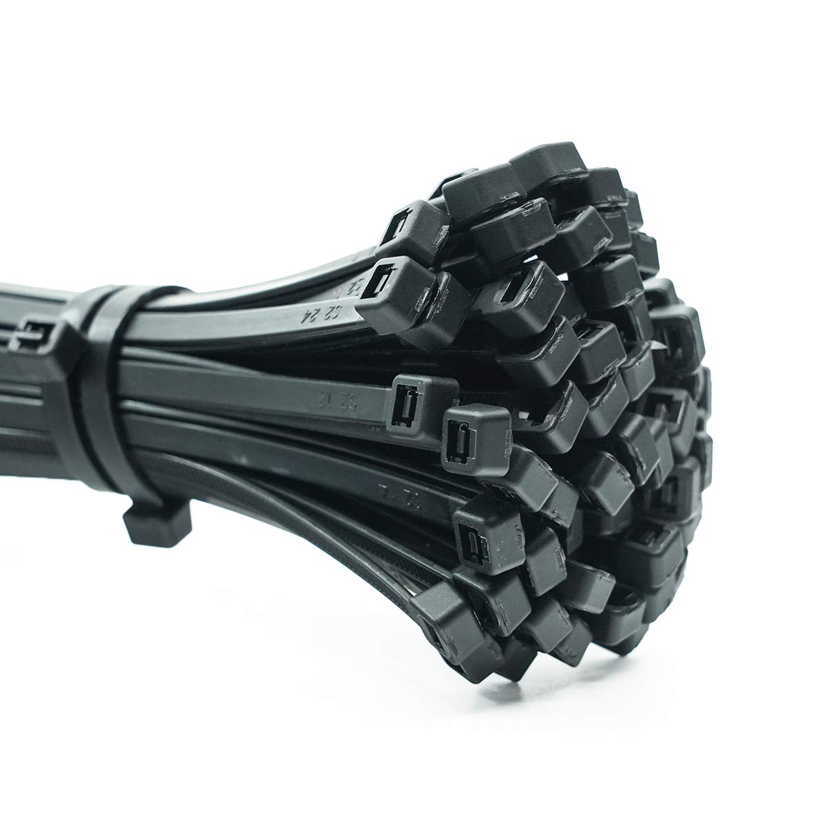 ERKO 100 pezzi di fascette di cablaggio professionali 250 x 3,6 mm ...