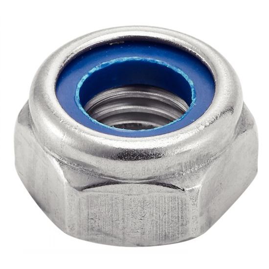Ecrou hexagonal indesserable avec bague nylon - Inox A4 M30 - Boîte de ...