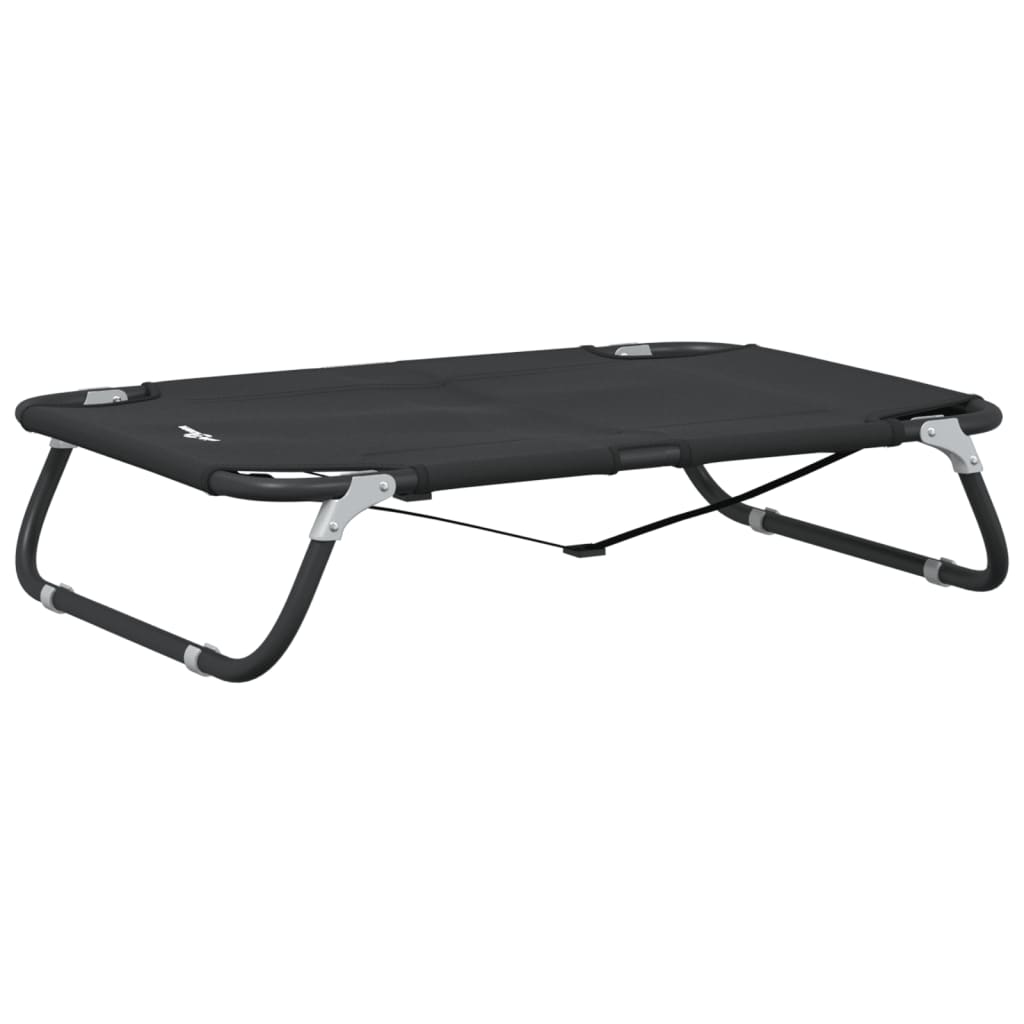 Lit pour chien pliable anthracite tissu Oxford et acier | Leroy Merlin