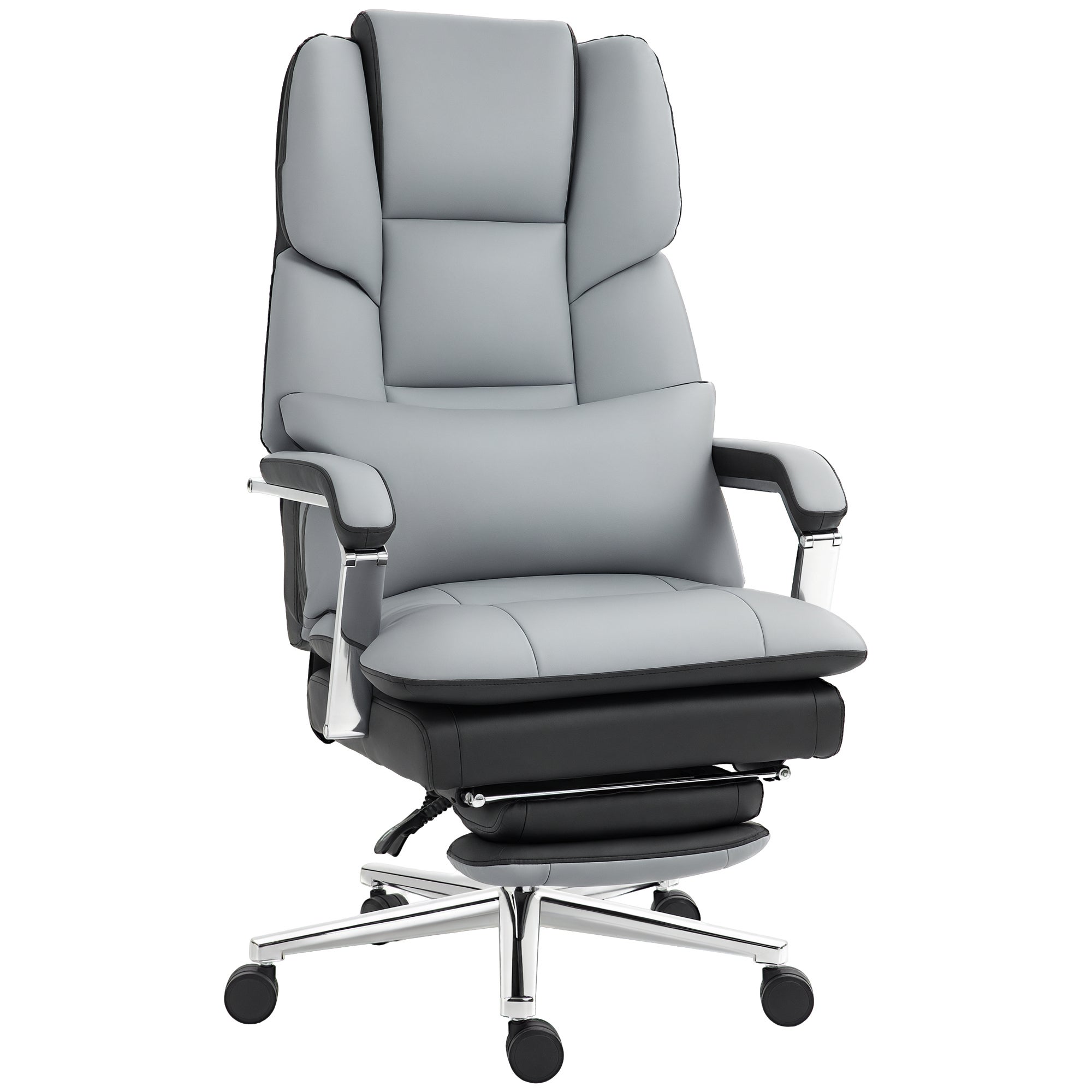 Chaise de bureau ergonomique et réglable, 63 x 71 x 123-129 cm, gris ...