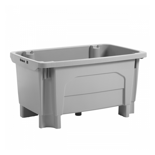 Bac grand volume sur pieds empilable emboîtable 300 L - gris | Leroy Merlin