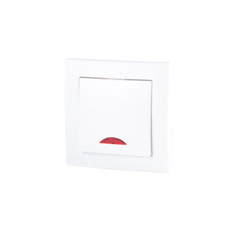 Interruptor Luminoso 10A 250V Empotrado Terminales Tornillo Blanco- Con ...