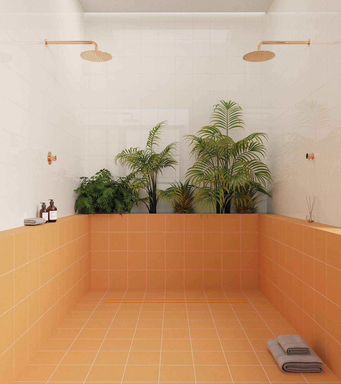 CUBIC NARANJA MATE (PR) 20x20 Pasta rossa, rivestimento murale. Colore ...