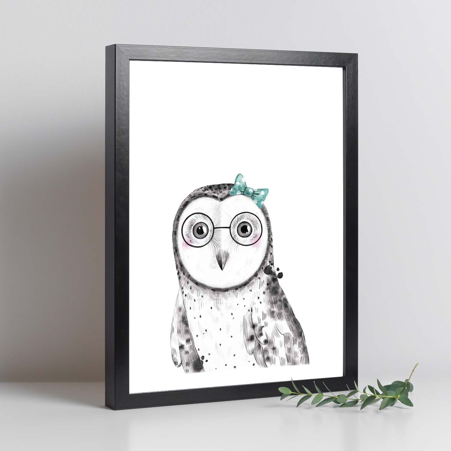 Buho Baby Children Plat Avec Du Verre Et Du Look Bleu A4 Sans Cadre ...