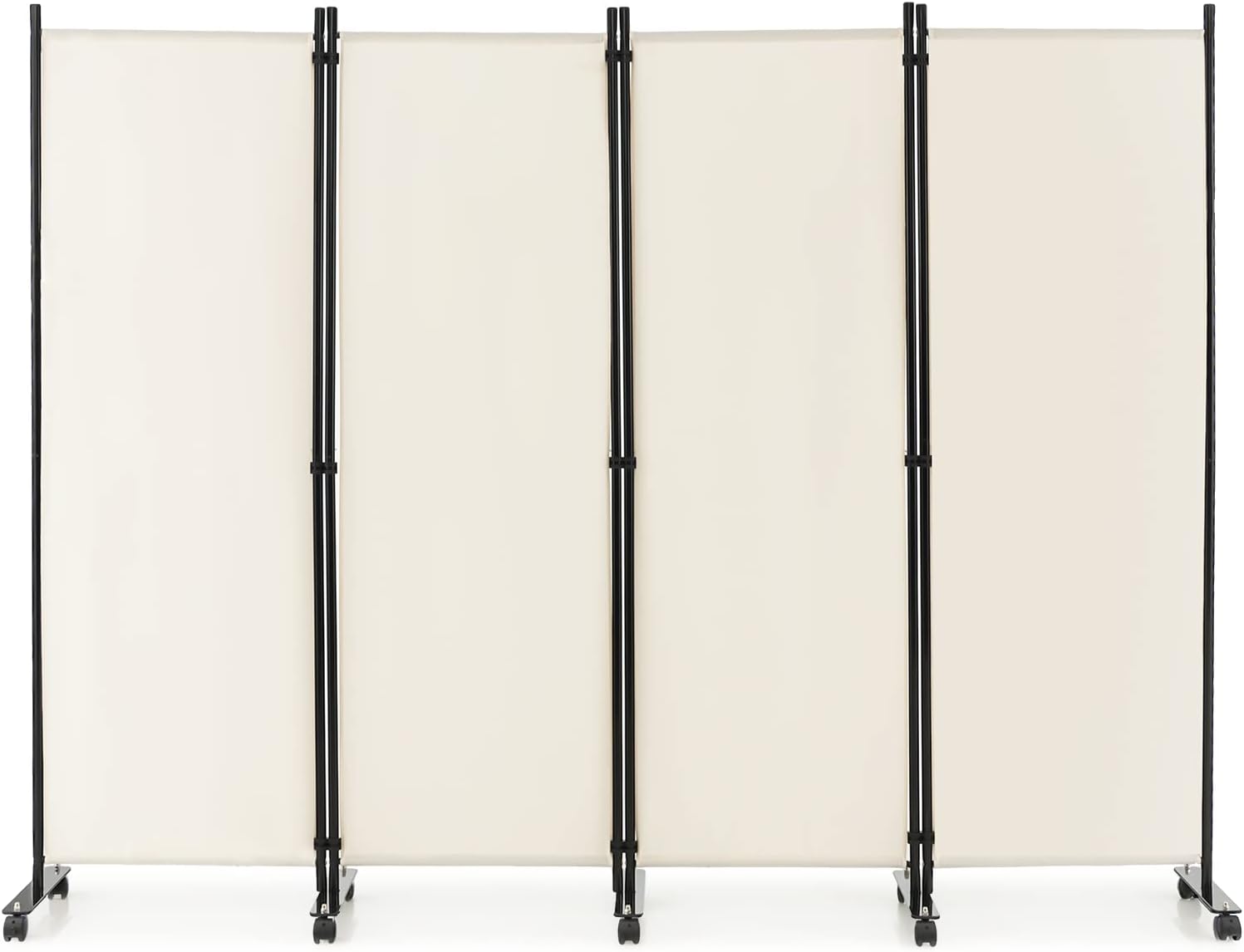 Biombo Separador de Ambientes de 3 Panel con Ruedas Bloqueables, Pared ...