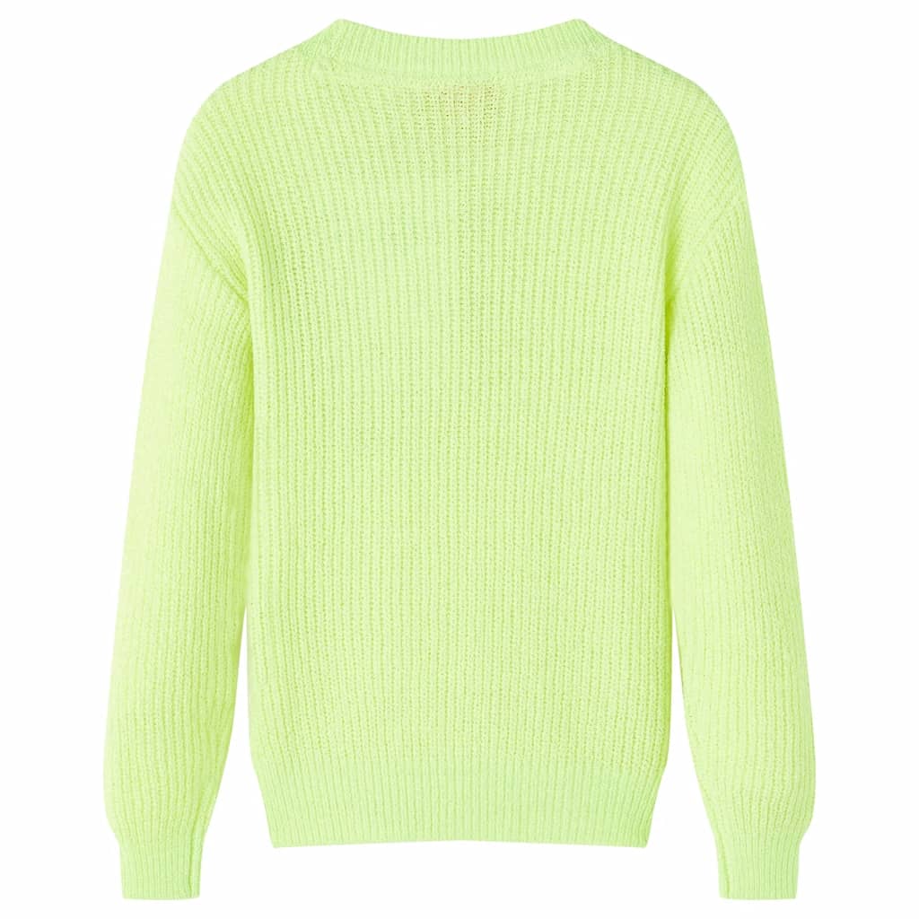 Pull-over tricoté pour enfants jaune fluo 140 Unico / Amarillo | Leroy ...