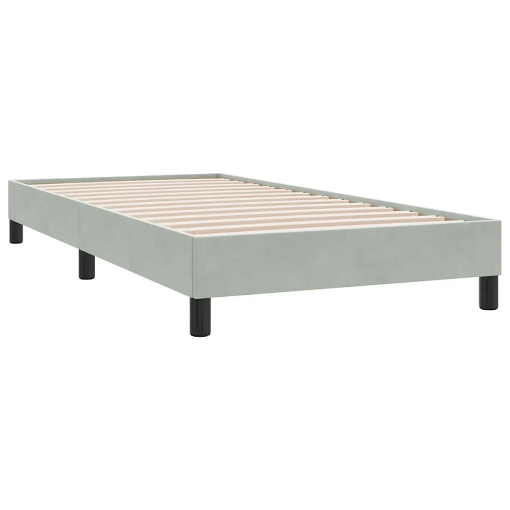 Cadre de lit sans matelas velours gris clair 90x220 cm | Leroy Merlin