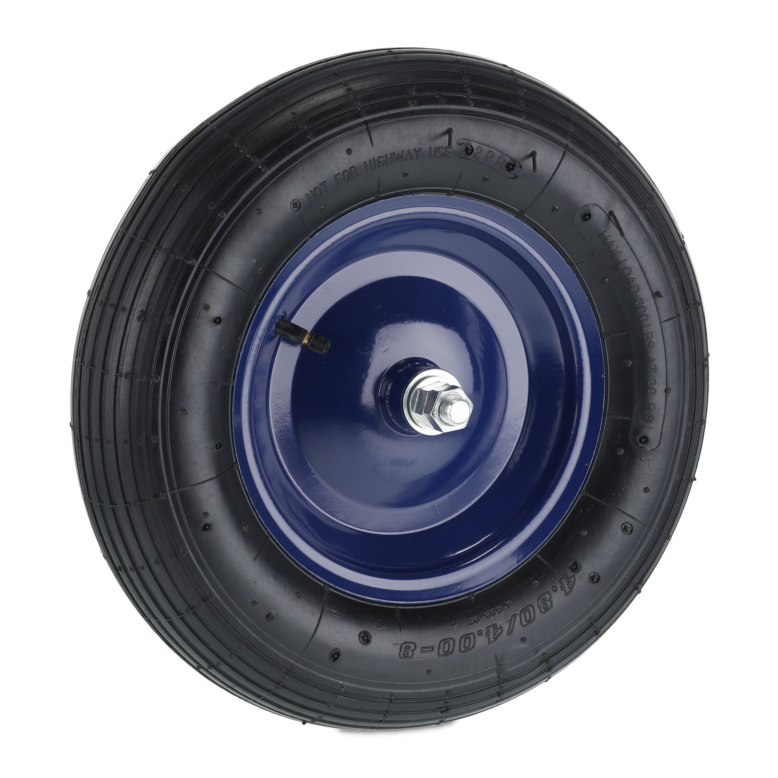 Relaxdays Roue de brouette avec axe 4.80 4.00-8, pneumatique, jante ...