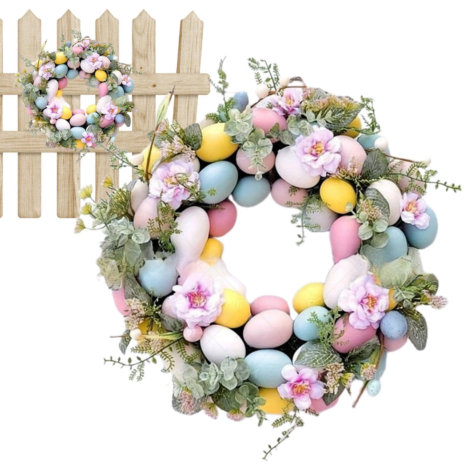 Couronne d'oeufs de Pâques 40CM, couronne artificielle, couronne de ...