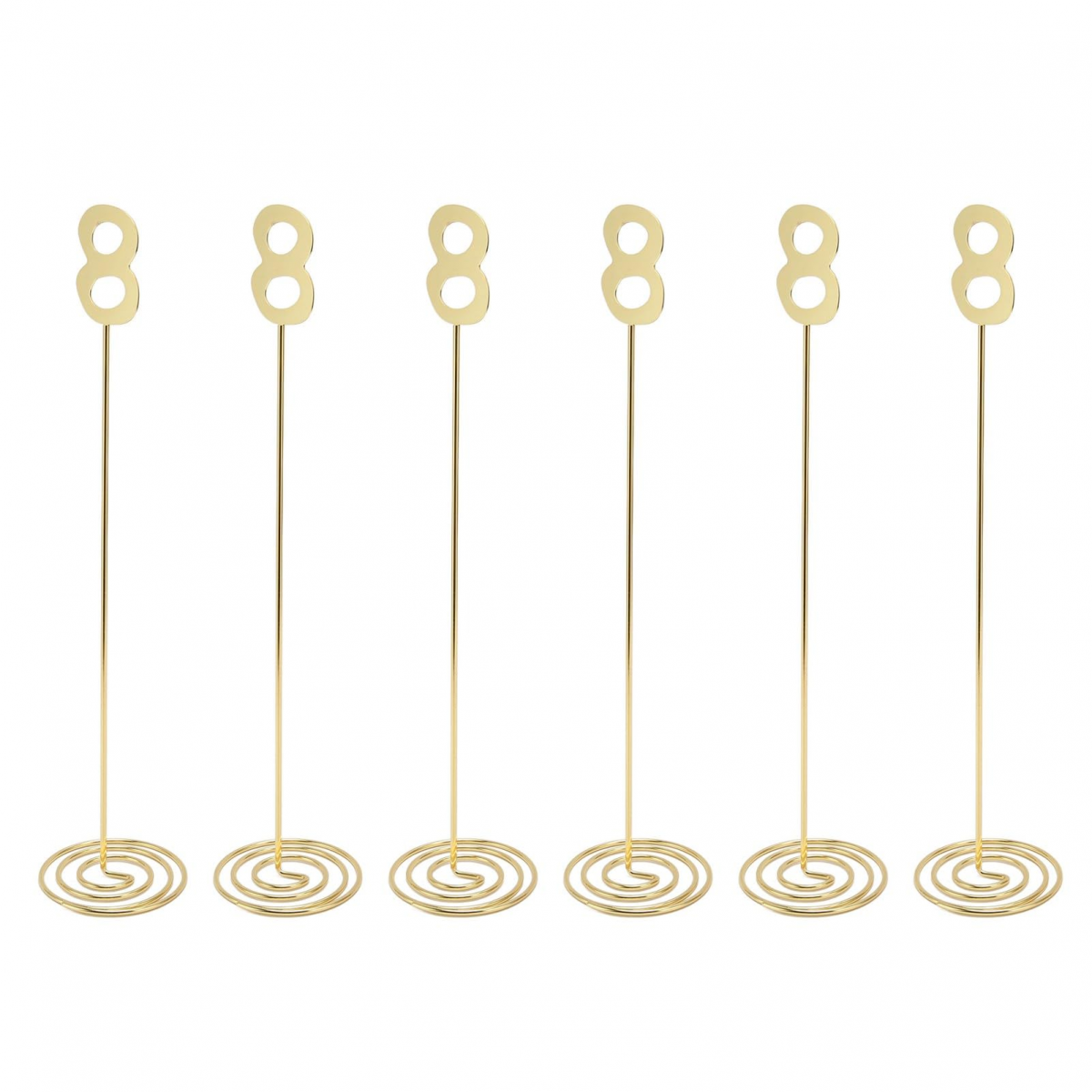 Lot de 6 numéros de table en métal résistants et exquis avec base pour ...